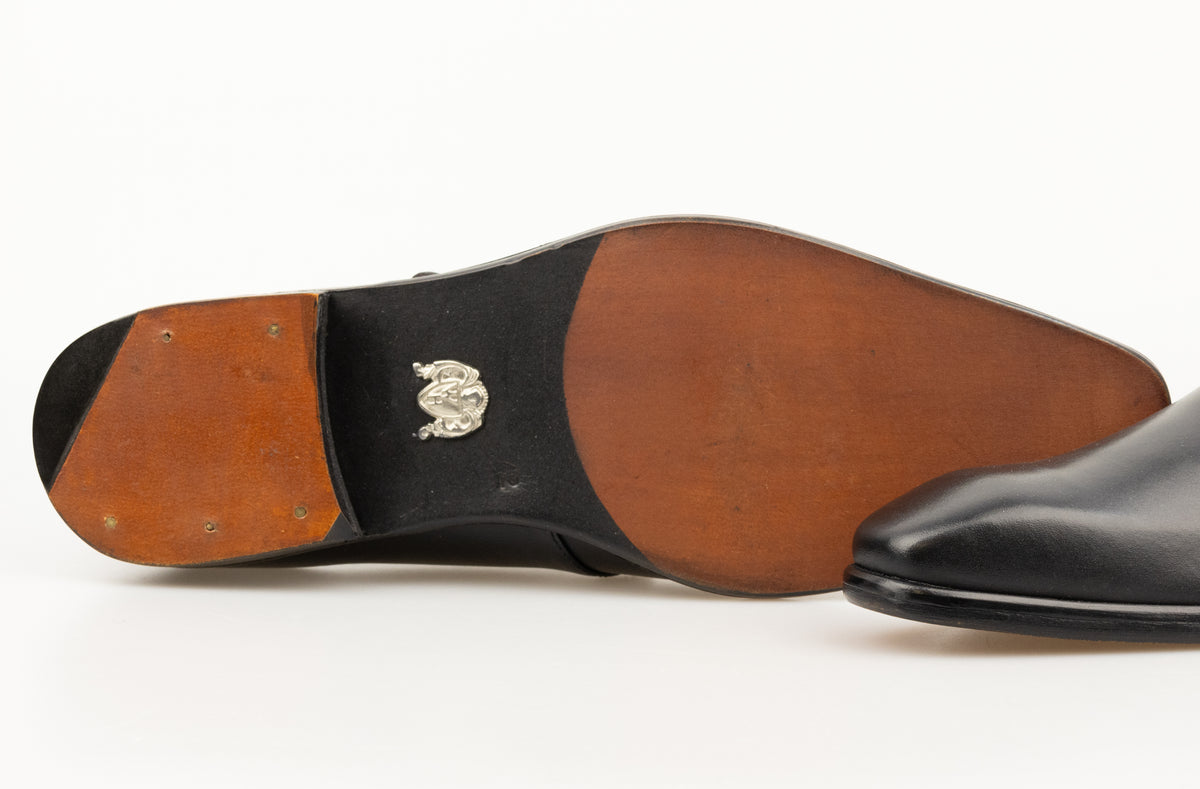 The Single Black Monk Strap Alston Shoe – William Hunt Savile Row